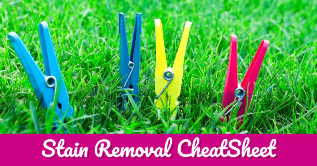 Stain Removal Hacks-Laundry Stain Removal Chart & Tips - Decluttering ...