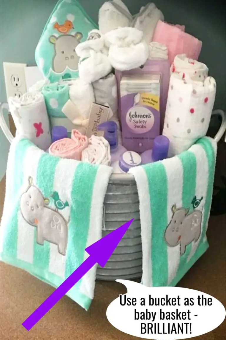 Cute Baby Shower Basket Ideas For a CHEAP Homemade Gift